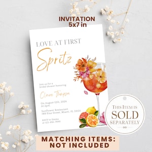 Signature Drink Bar Menu Template, Aperol Spritz Bar Sign, Aperol ...