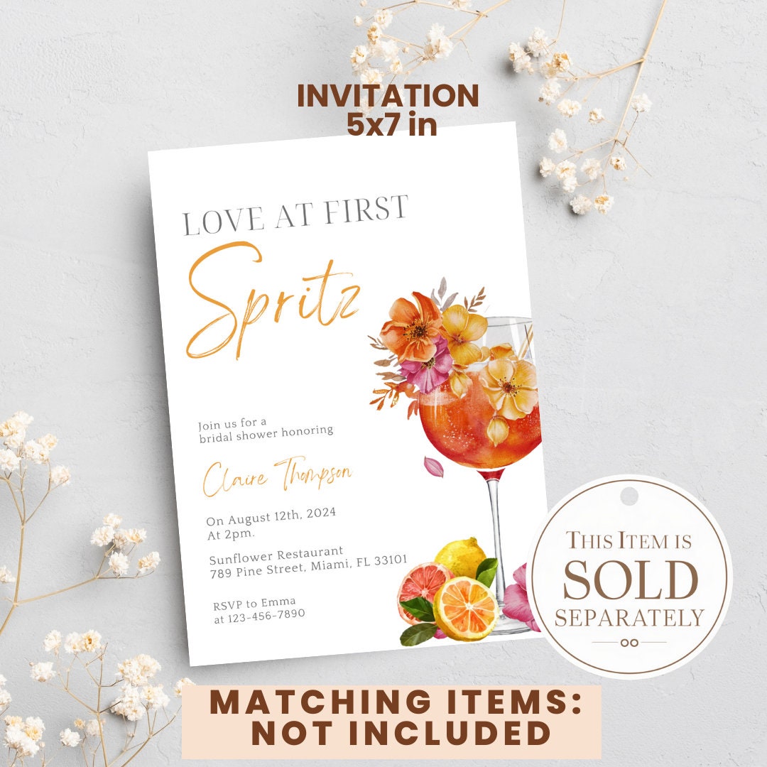 Signature Drink Bar Menu Template, Aperol Spritz Bar Sign, Aperol ...