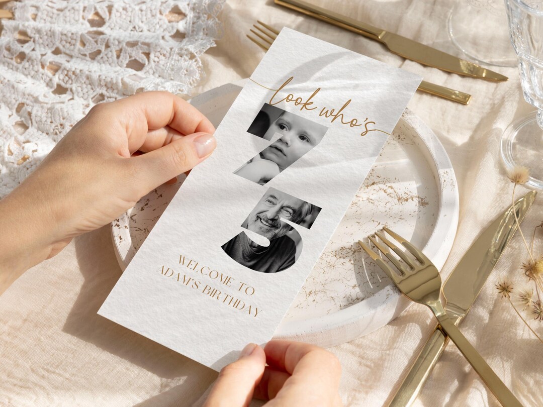 75th Birthday Menu Template, 75th Birthday Dinner Menu, Personalized ...