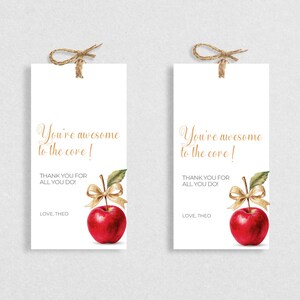 Apple Teacher Appreciation Week Tag, Thank You Tag Apple, Apple Teacher ...
