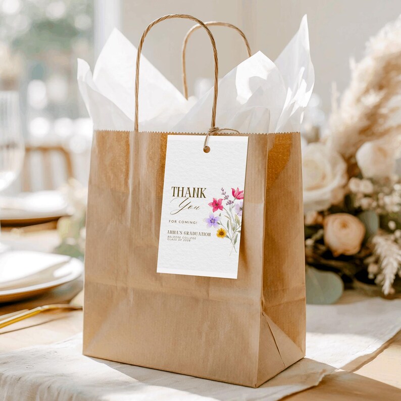 Editable Wildflower Graduation Party Bundle, Boho Floral Girl Grad ...