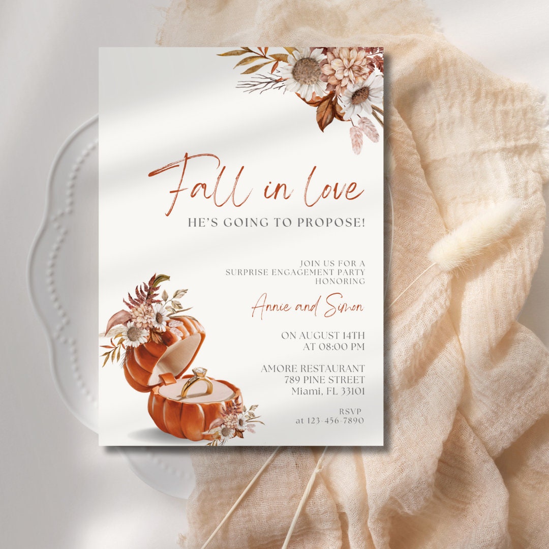 Engagement Party Invitation Template, Surprise Engagement Party Invite ...