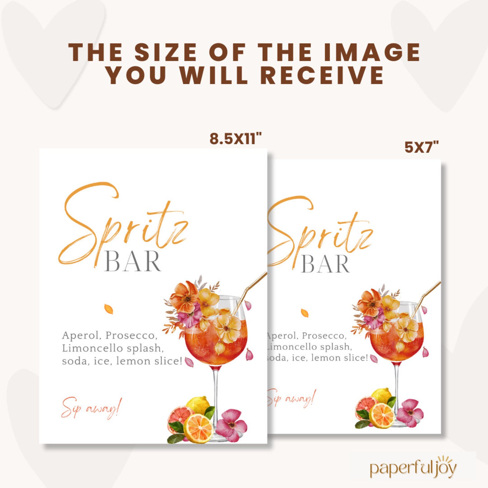 Signature Drink Bar Menu Template, Aperol Spritz Bar Sign, Aperol ...