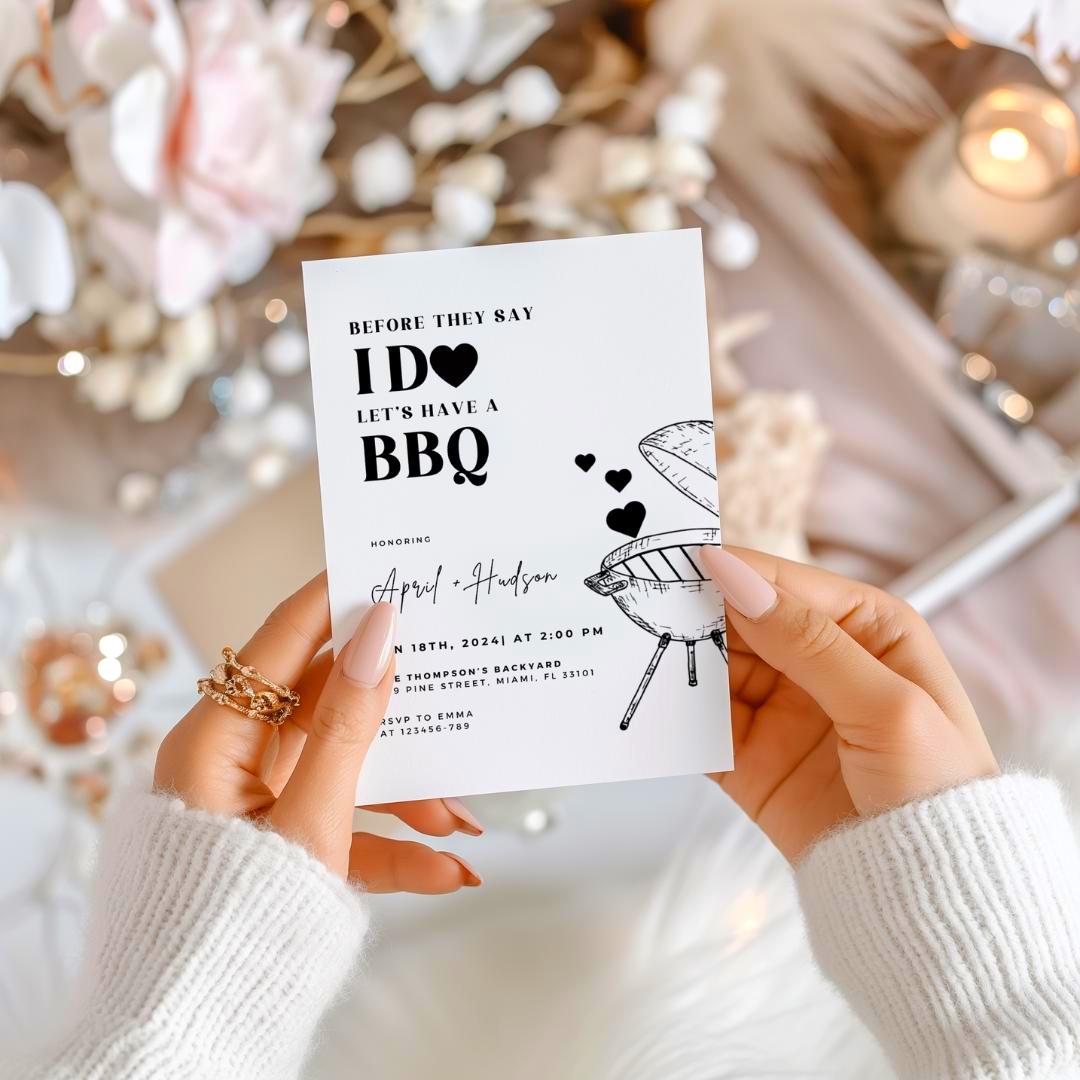 Bbq and Brews Before I Do, I Do BBQ Invitation, I Do Bbq Engagement, I ...
