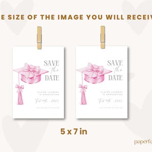 Editable High School Graduation Save the Date, Save the Date Graduation ...