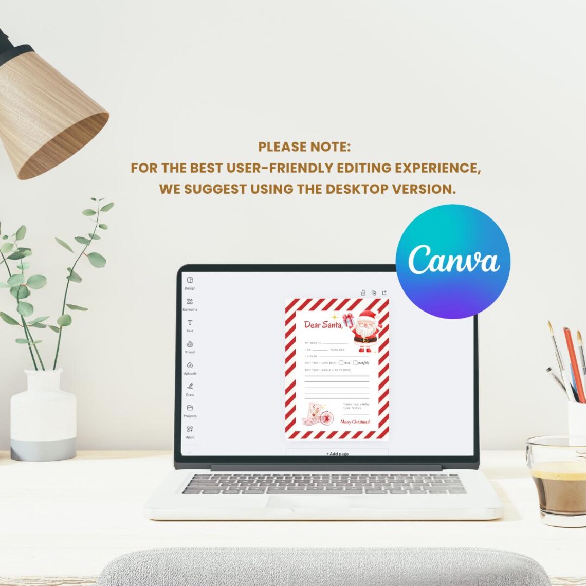 Printable Letter to Santa Claus Template Kids Christmas Wish List ...