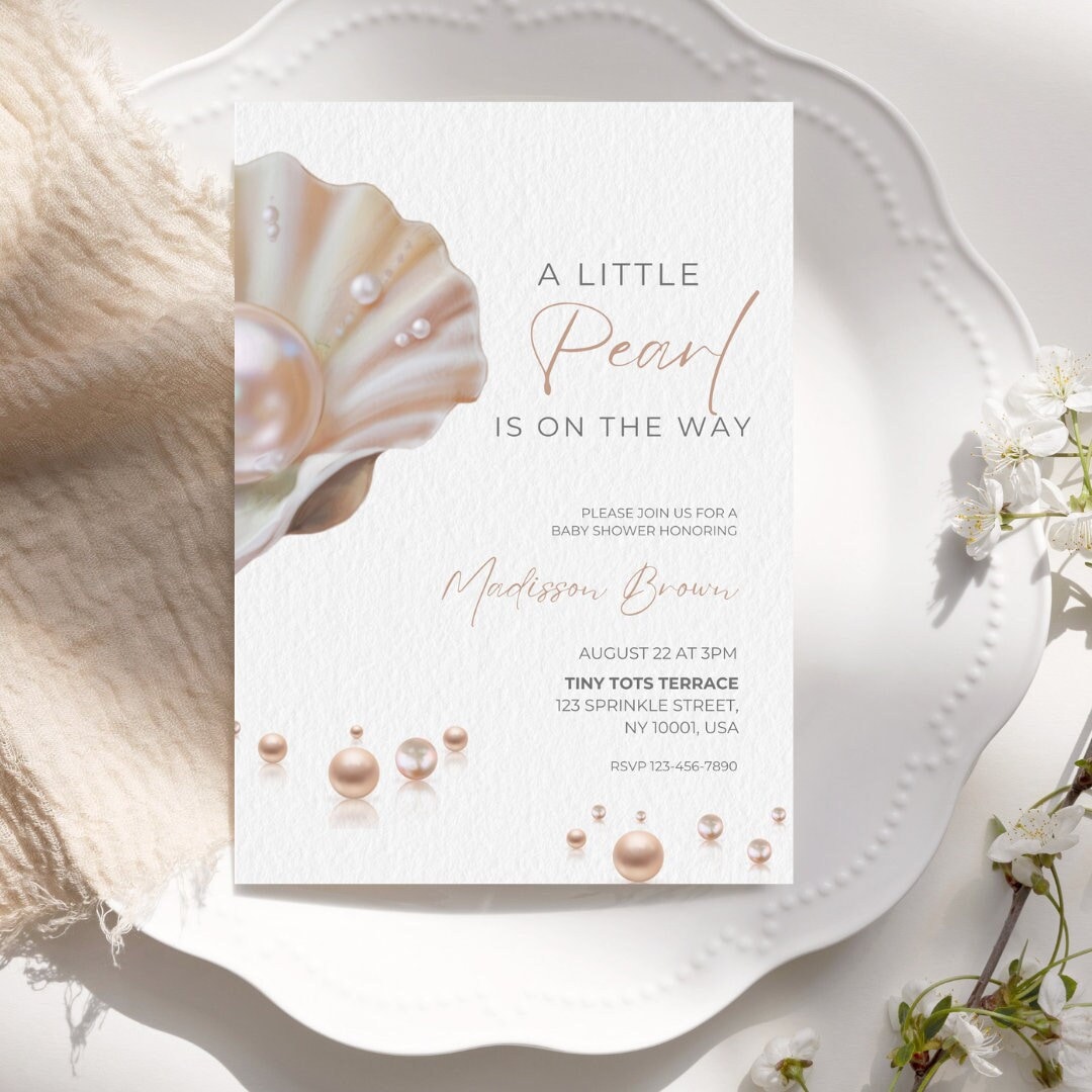 Under the Sea Baby Shower, Pink Ocean Baby Shower Invitation Girl ...