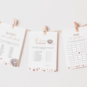 Ocean Theme Baby Shower Games and Sign | Printable Digital Under the ...