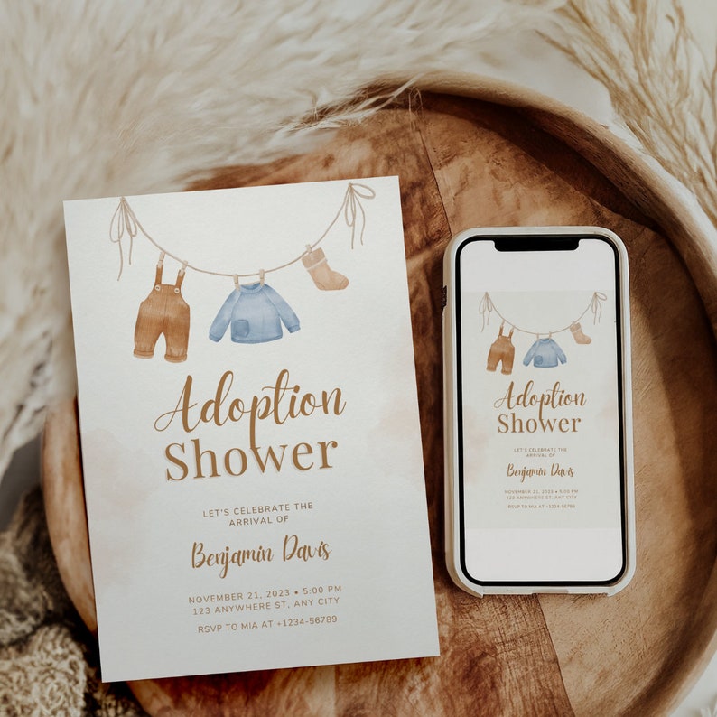 Adoption Baby Shower Invitation, Chosen Baby Shower, Adoption Shower ...