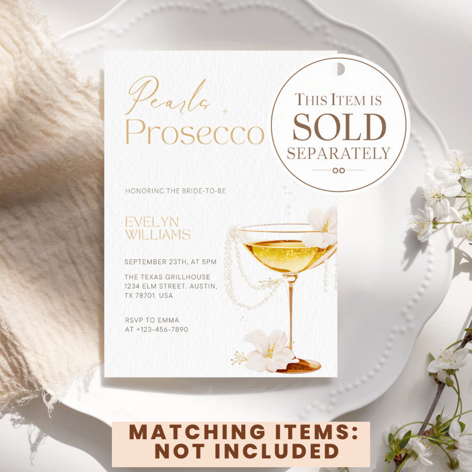 Pearls and Prosecco Welcome Sign, Bridal Shower Welcome Sign Pearls and ...