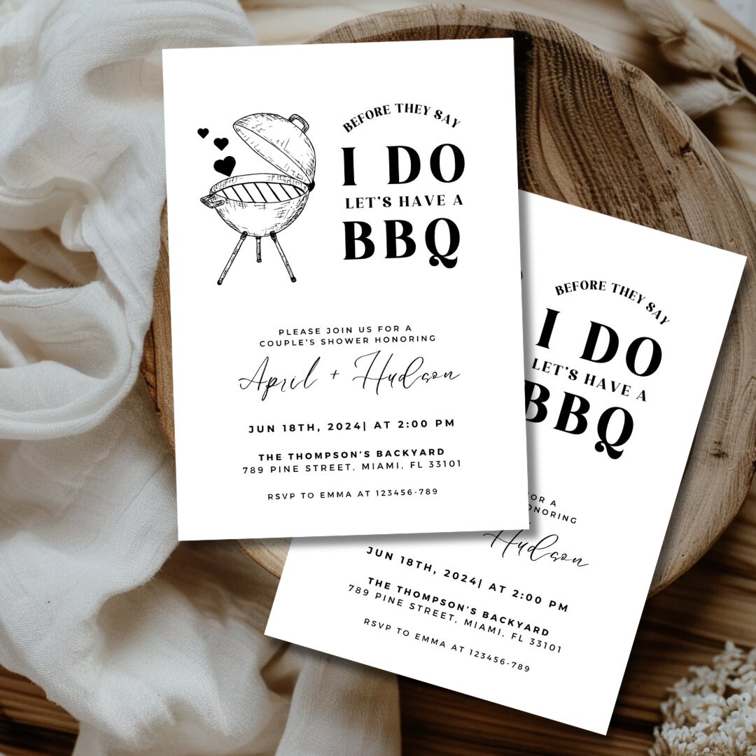 Bbq and Brews Before I Do, Modern I Do BBQ Invitation, I Do Bbq ...