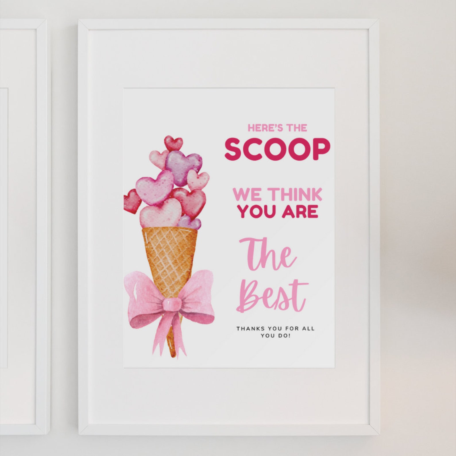 Here's the Scoop You're Awesome Sign Poster, Ice Cream Teacher and ...