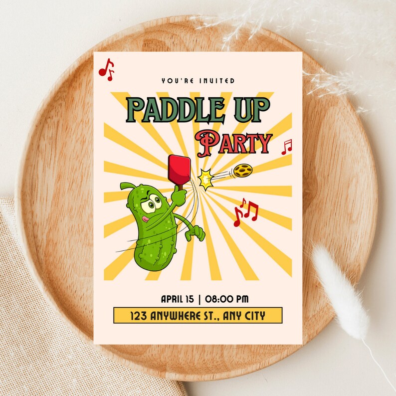 Editable Pickleball Party Invitation, Pickleball Birthday Party ...