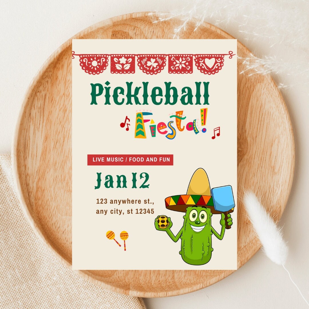 Editable Pickleball Party Invitation, Pickleball Birthday Party ...