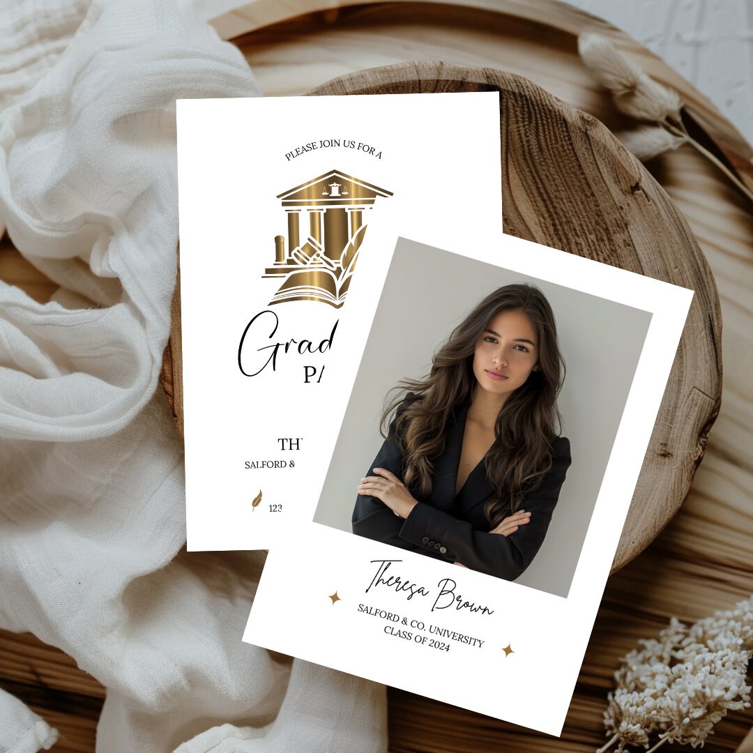 Editable Law School Graduation Party Invitation, Scales of Justice ...