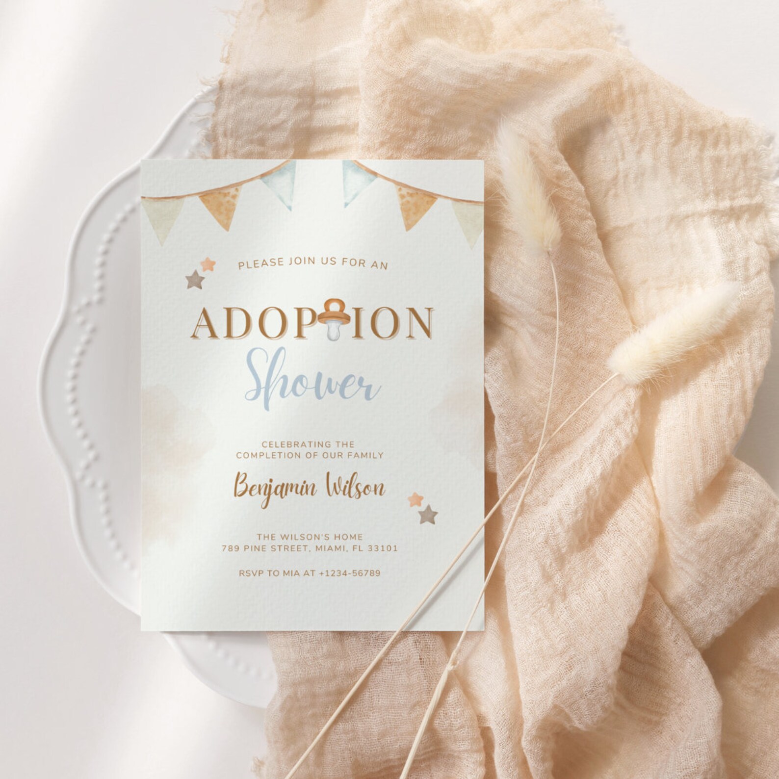 Adoption Baby Shower Invitation, Chosen Baby Shower, Adoption Shower ...