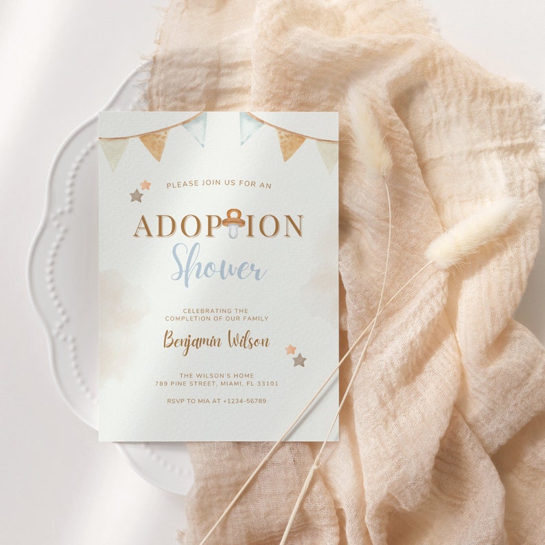 Adoption Baby Shower Invitation, Chosen Baby Shower, Adoption Shower ...