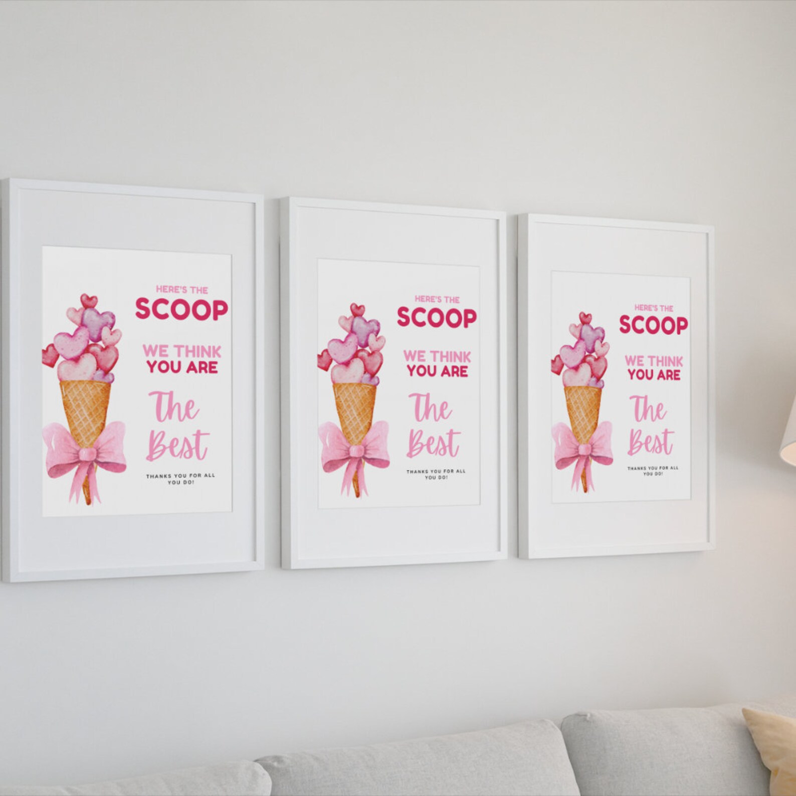 Here's the Scoop You're Awesome Sign Poster, Ice Cream Teacher and ...