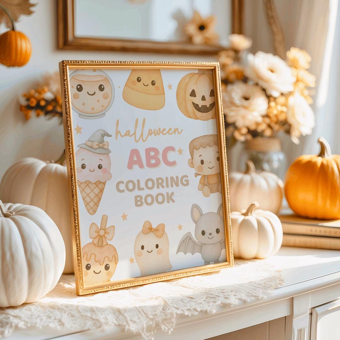 Halloween Alphabet Coloring Pages, Toddler Spooky ABC Coloring Sheets ...