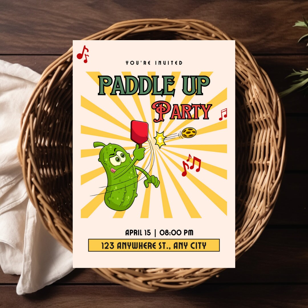 Editable Pickleball Party Invitation, Pickleball Birthday Party ...