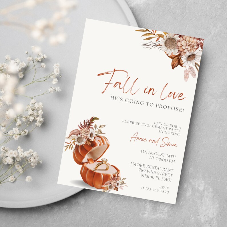 Engagement Party Invitation Template, Surprise Engagement Party Invite ...