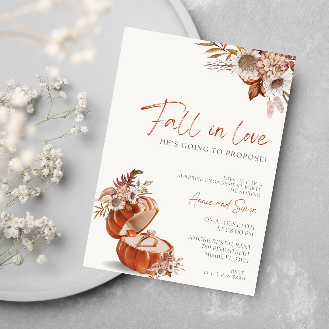 Engagement Party Invitation Template, Surprise Engagement Party Invite ...