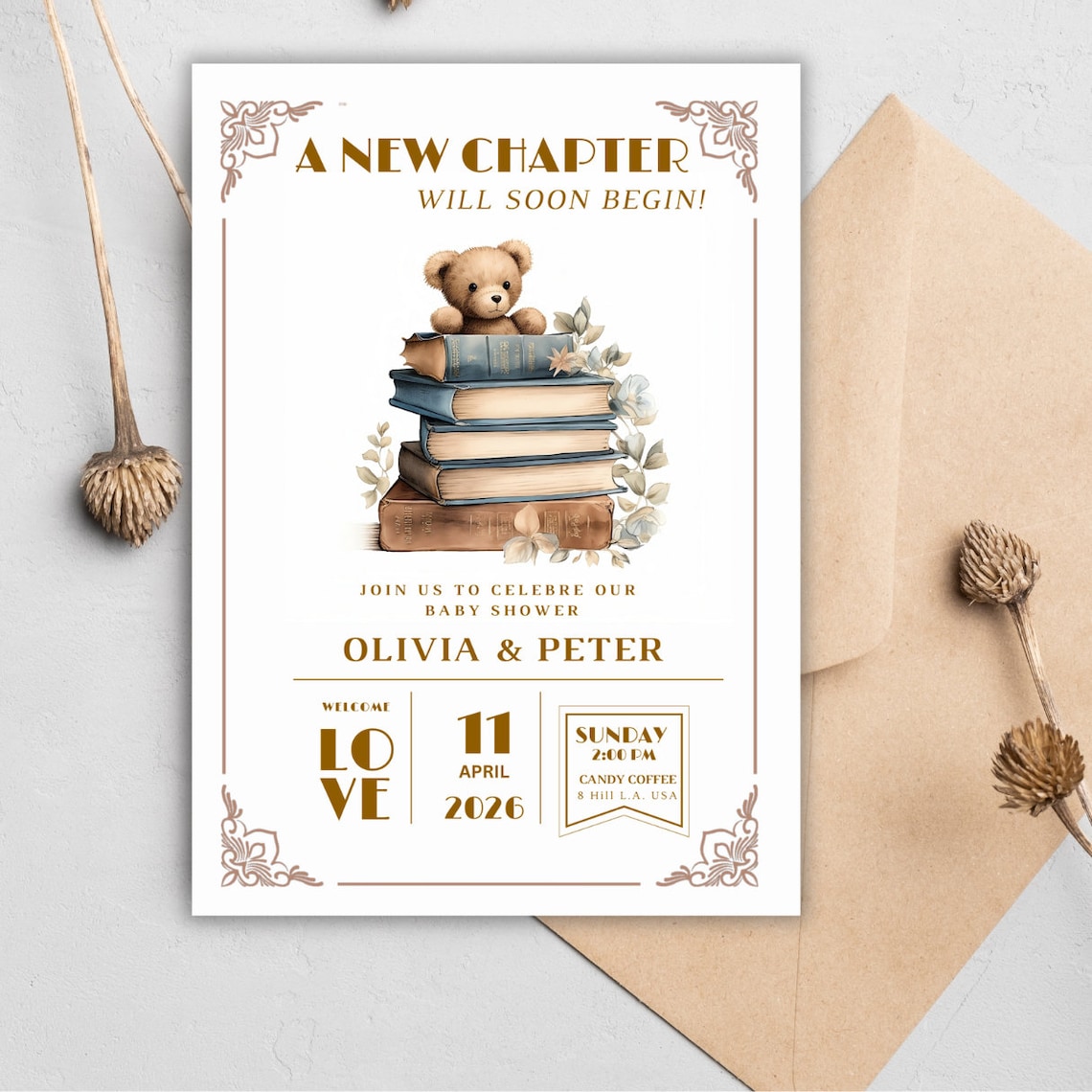 Storybook Baby Shower Invitation, Book Themed Baby Shower Invite ...