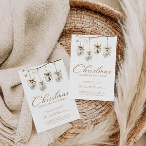 Christmas Ornament Exchange Invitation, Ornament Exchange Invitation ...