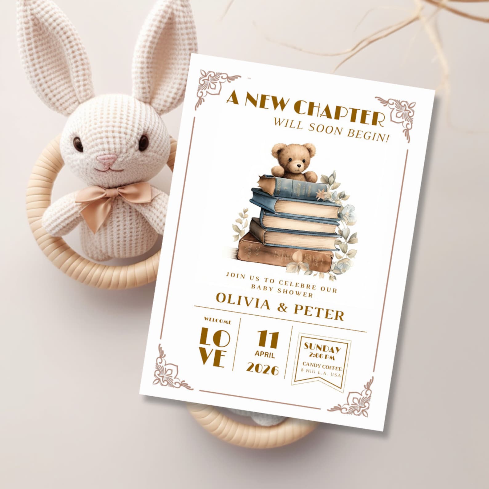 Storybook Baby Shower Invitation, Book Themed Baby Shower Invite ...