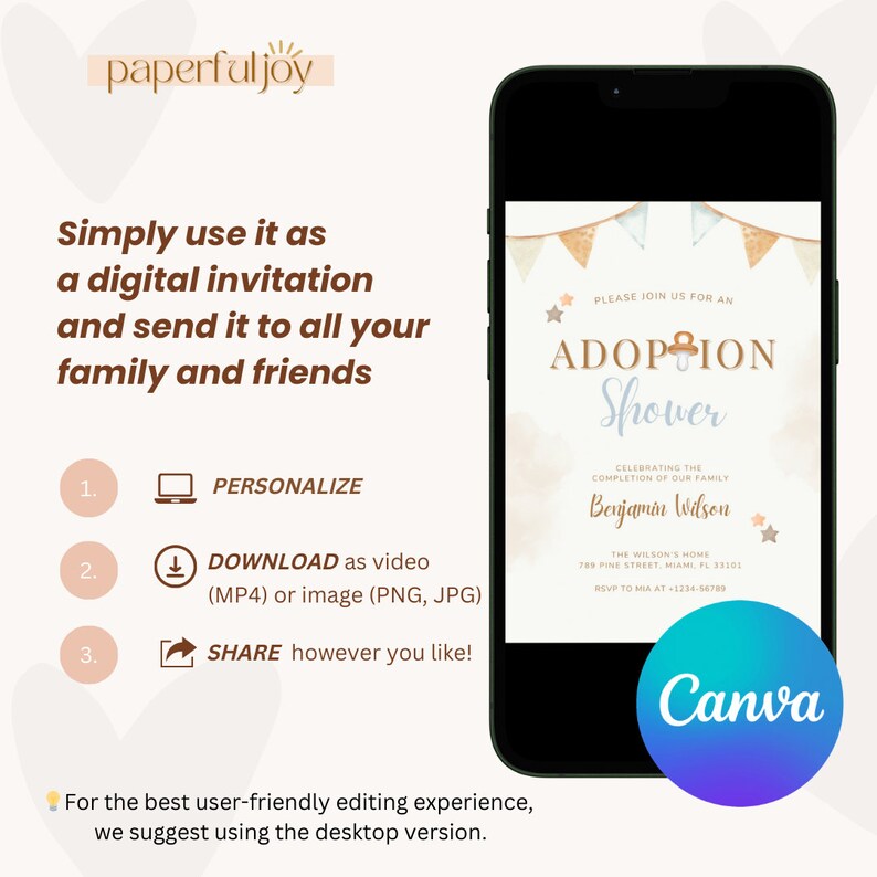 Adoption Baby Shower Invitation, Chosen Baby Shower, Adoption Shower ...