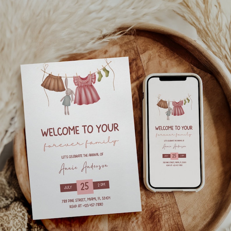 Adoption Baby Shower Invitation, Chosen Baby Shower, Adoption Shower ...