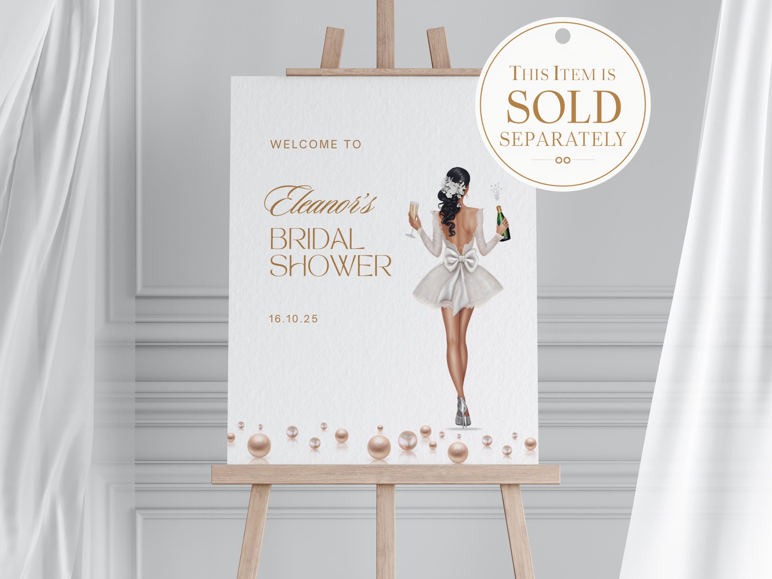 Editable Pearls & Prosecco Thank You Cards | Elegant Bridal Shower ...