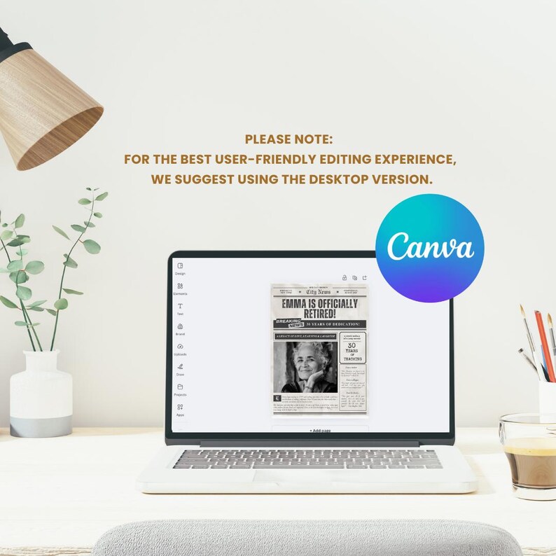 Retirement Newspaper Card Template Editable Gift for Teacher Retirement ...