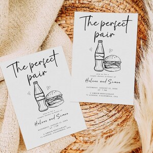 Editable Hand Drawn Engagement Party Invitation Template, the Perfect ...