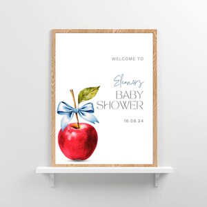 Apple of My Eye Baby Shower Welcome Sign, Fall Baby Shower Welcome Sign ...