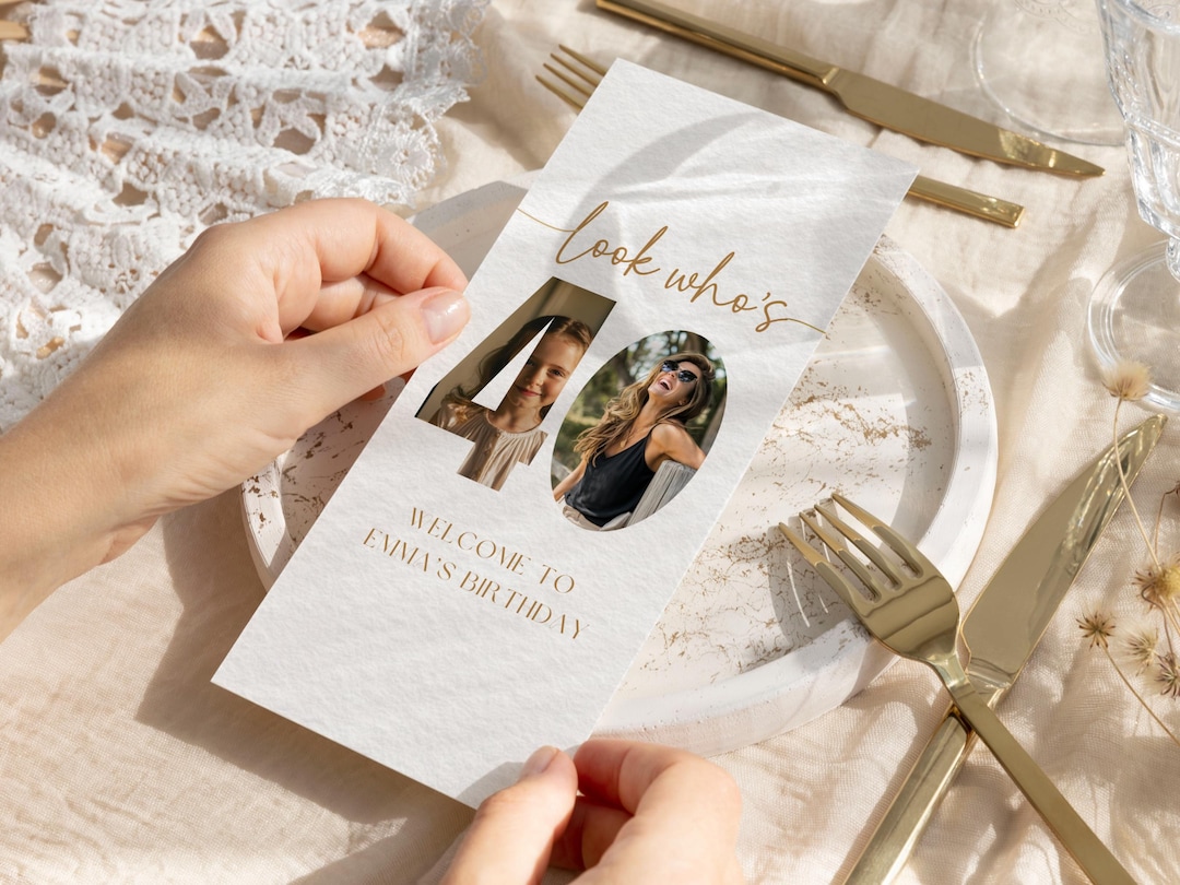 Editable 40th Birthday Menu Card Template, Look Who's 40 Birthday Menu ...
