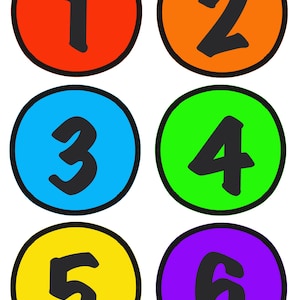 Classroom Number Set 1-30, Number Circles, Colorful Numbers, Printable ...
