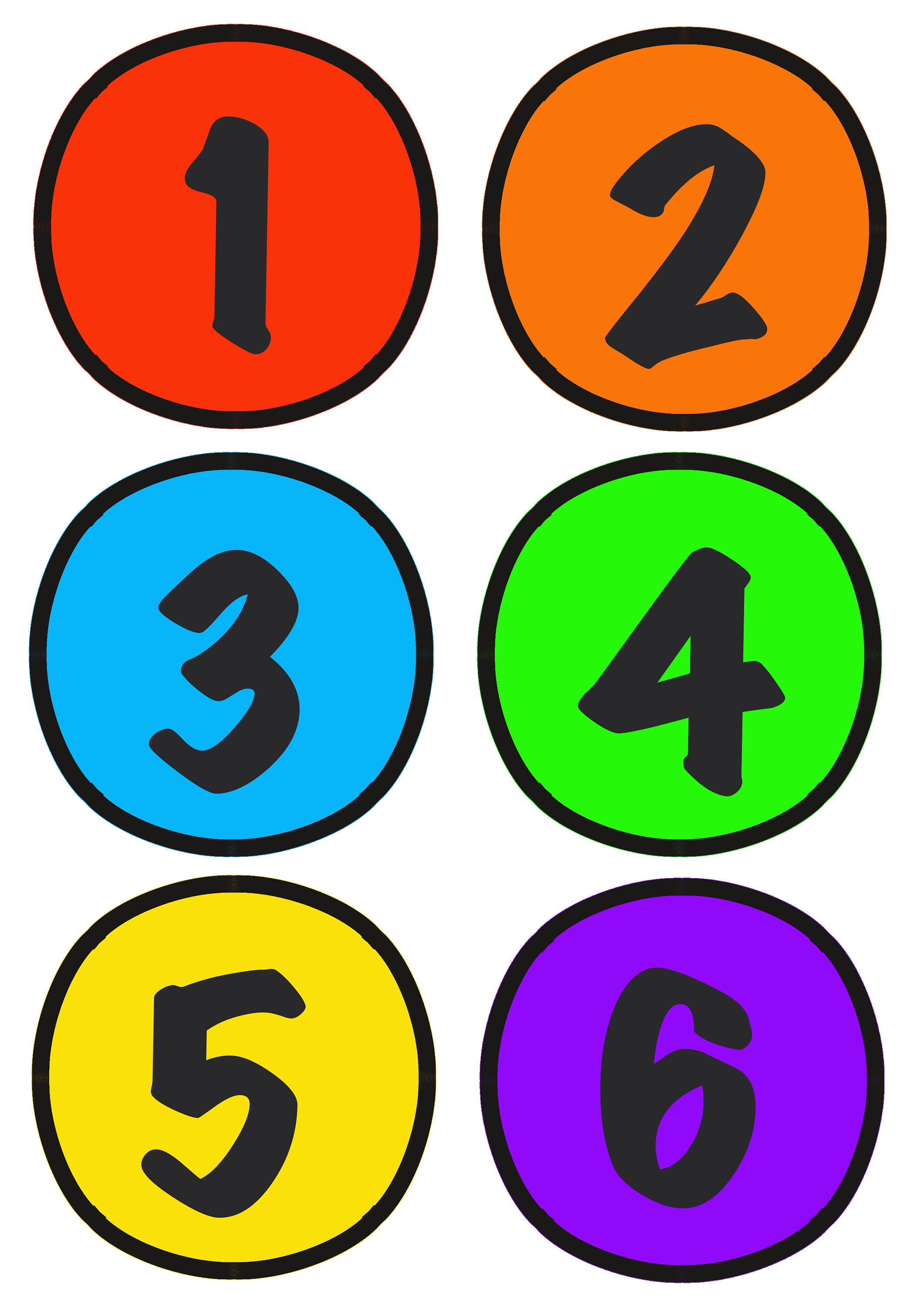 Classroom Number Set 1-30, Number Circles, Colorful Numbers, Printable ...