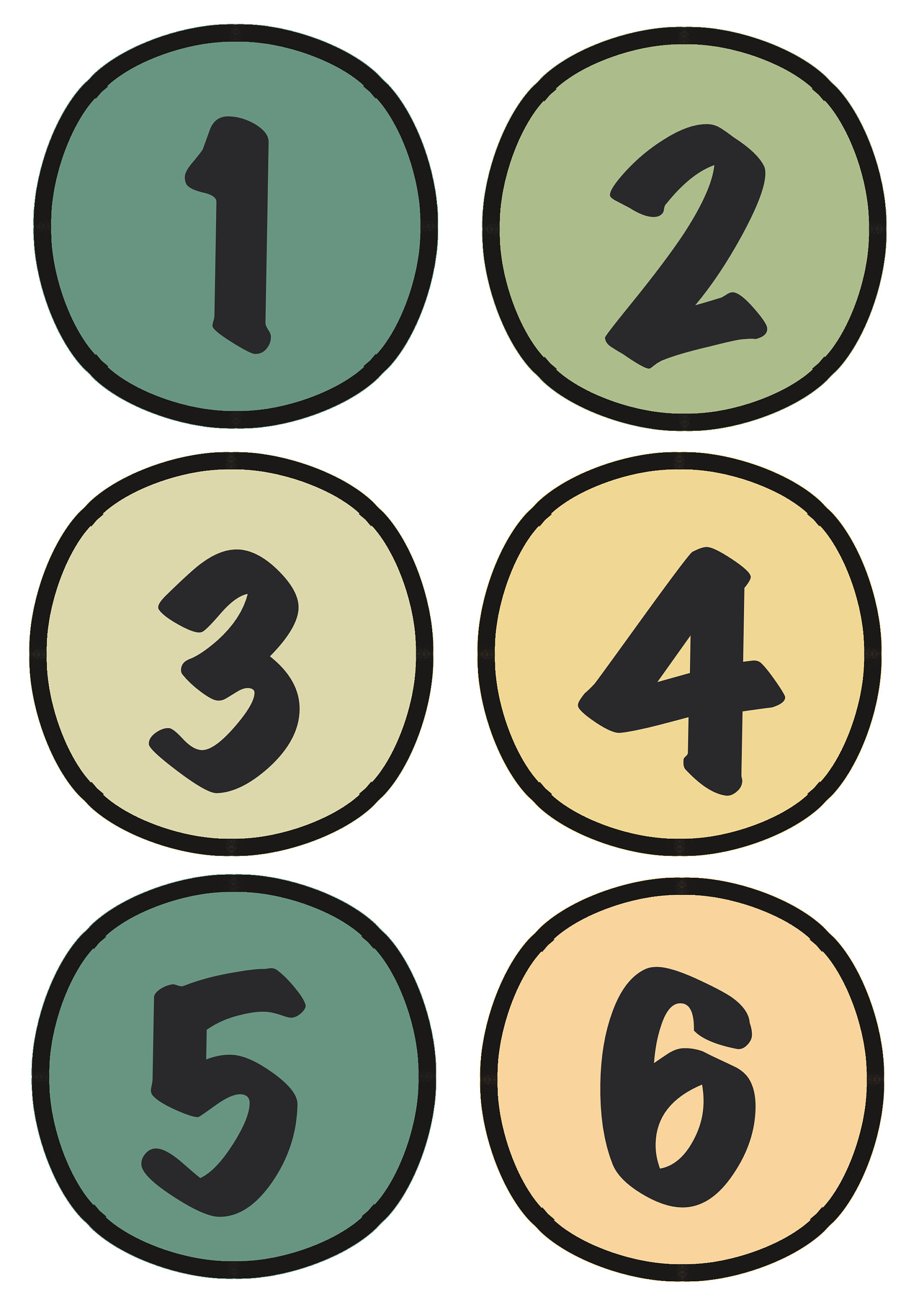 Classroom Number Set 1-30, Number Circles, Colorful Numbers, Printable ...