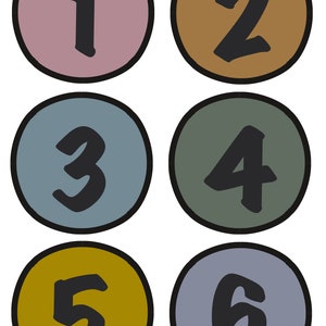 Classroom Number Set 1-30, Number Circles, Colorful Numbers, Printable ...