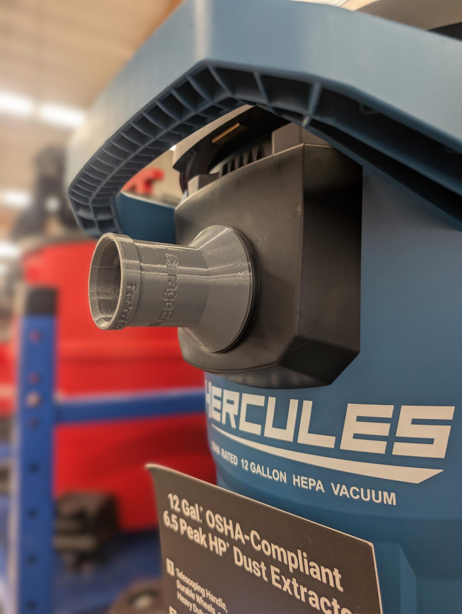 Adapter for Hercules 12 Gallon Osha-compliant HEPA Dust Extractor to ...