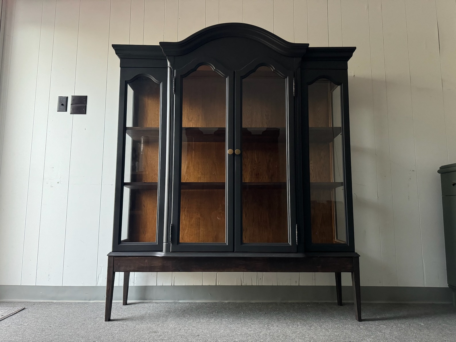 SOLD * Black Arched Hutch With Wood Base (delivery Available) - Etsy