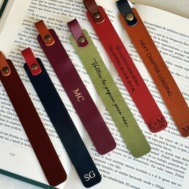 Leather Bookmark - Etsy