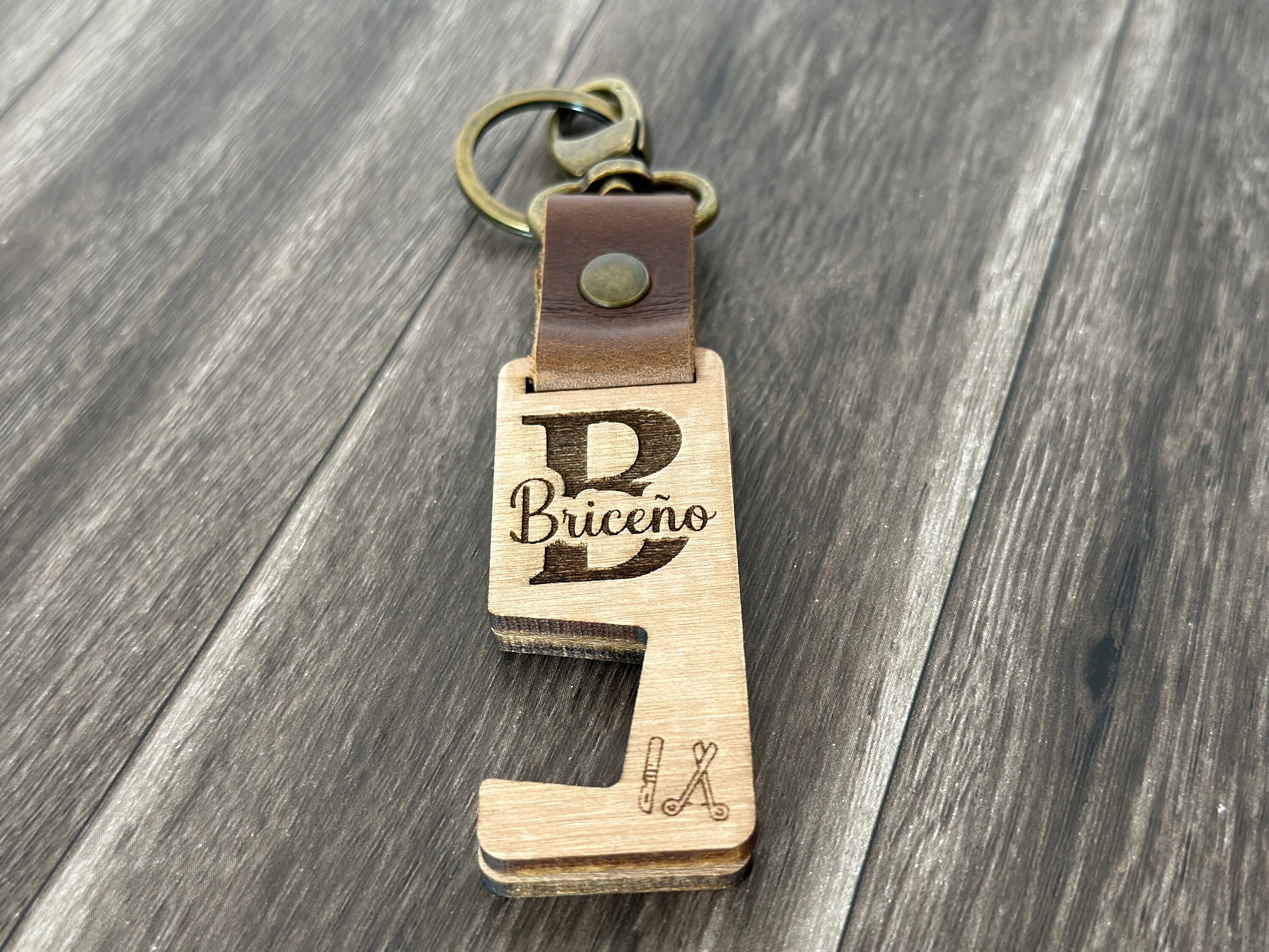 Personalized Wooden Phone Stand Keyring Custom Keychain Phone - Etsy