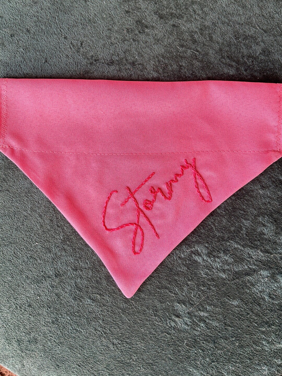 Hand Embroidered Pet Bandana Custom Embroidery Custom Pet - Etsy