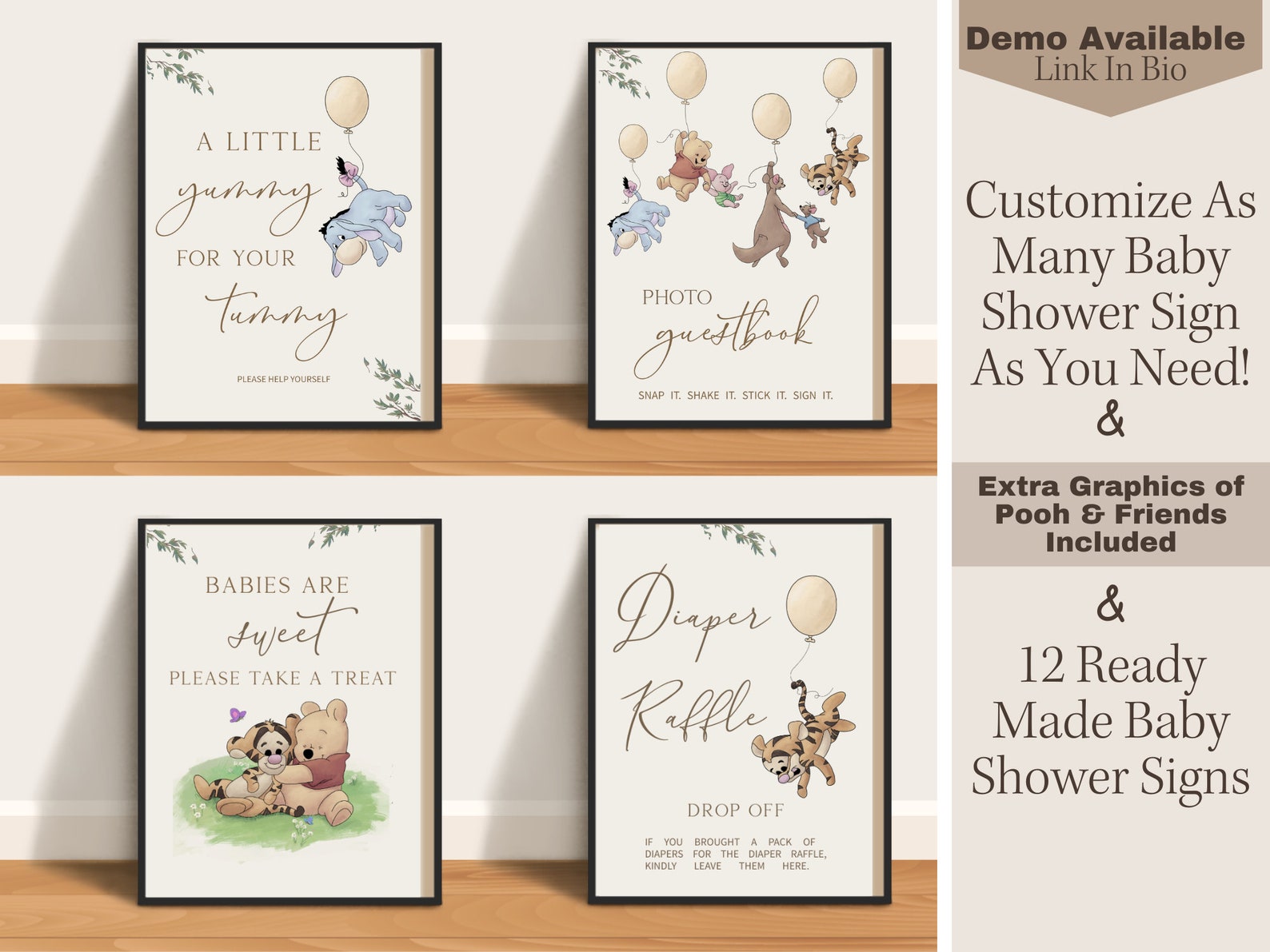 Classic Winnie the Pooh Sign Vintage Pooh Bear Digital Download ...