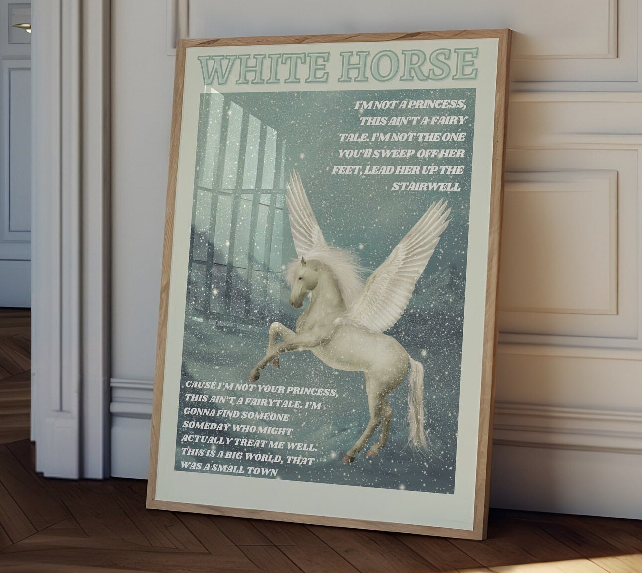 White Horse Poster, Instant Download Art, Taylor Print, Taylor Fearless ...