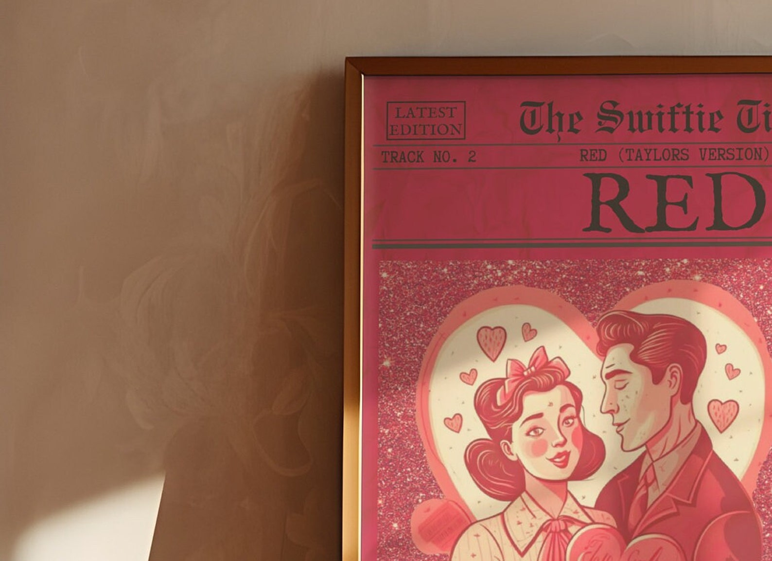 RED Digital Poster Taylor Retro Newspaper Print Taylor Red - Etsy