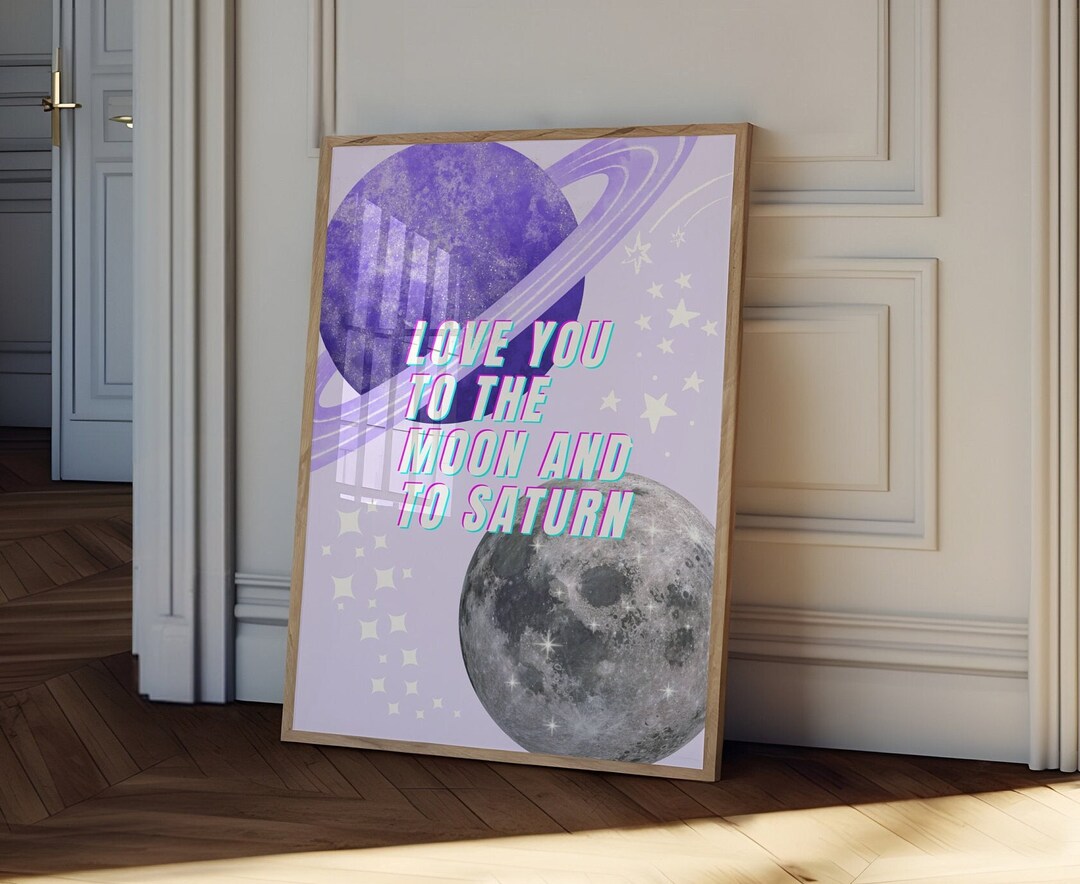 Taylor Swift Love You to the Moon Wall Art, Retro Vintage Poster, Dorm ...