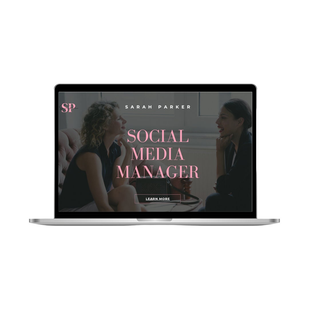 Social Media Manager Website Template | Minimal Canva Website Template ...